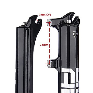 BOLANY Bike Suspension Fork MTB Bicycle Magnesium Alloy Suspension Front Fork 26/27.5/29 inch, 120mm Straight Steerer and Tapered Steerer Air Fork (26, Straight-Manual)
