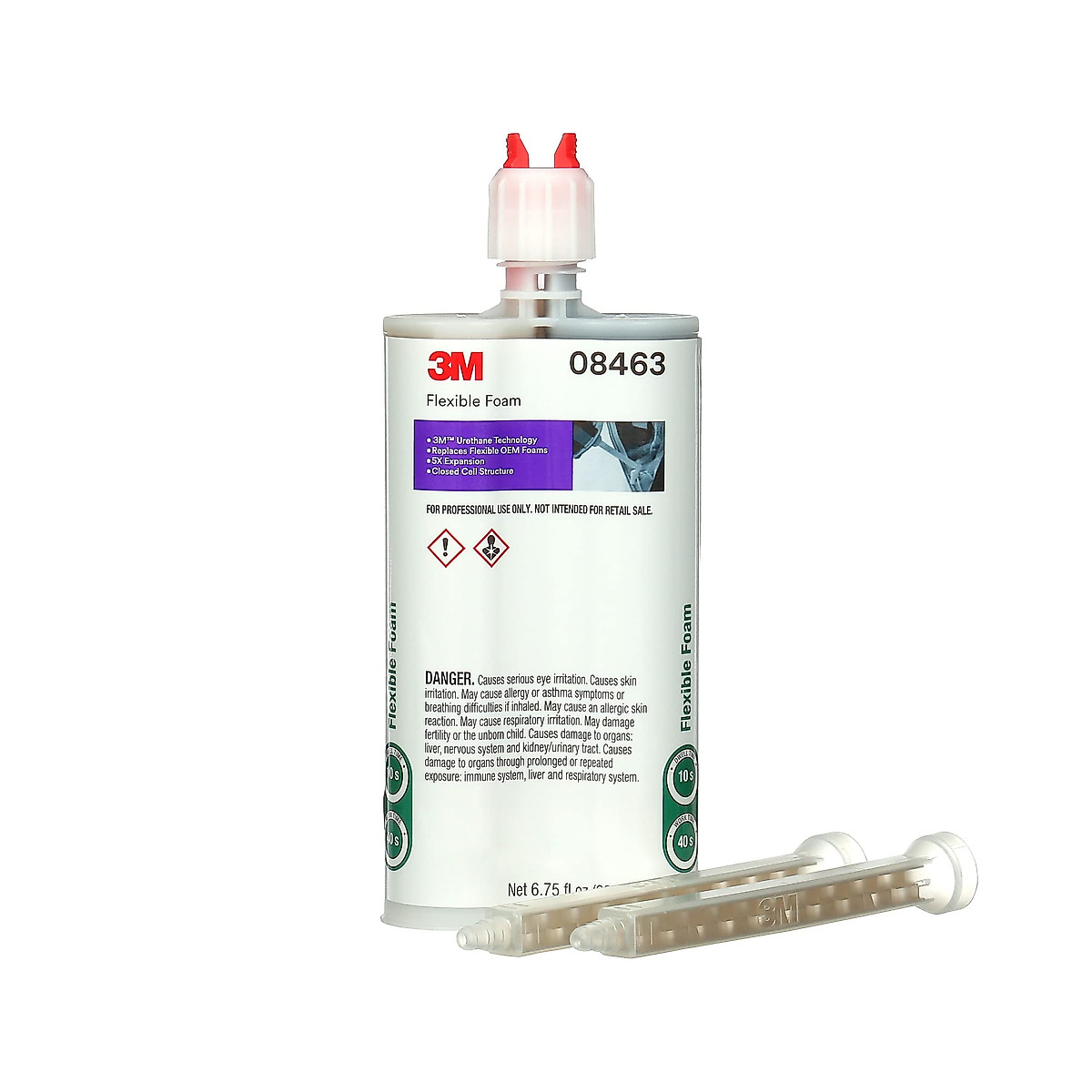 3M Flexible Foam 08463, Urethane, Moisture Resistance, Fast, Sound Deadening, 200 mL Cartridge