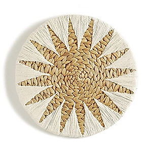 IOWER Woven Wall Basket Decor Macrame Wall Hanging Boho Placemats Home Boho Wall Décor 12"