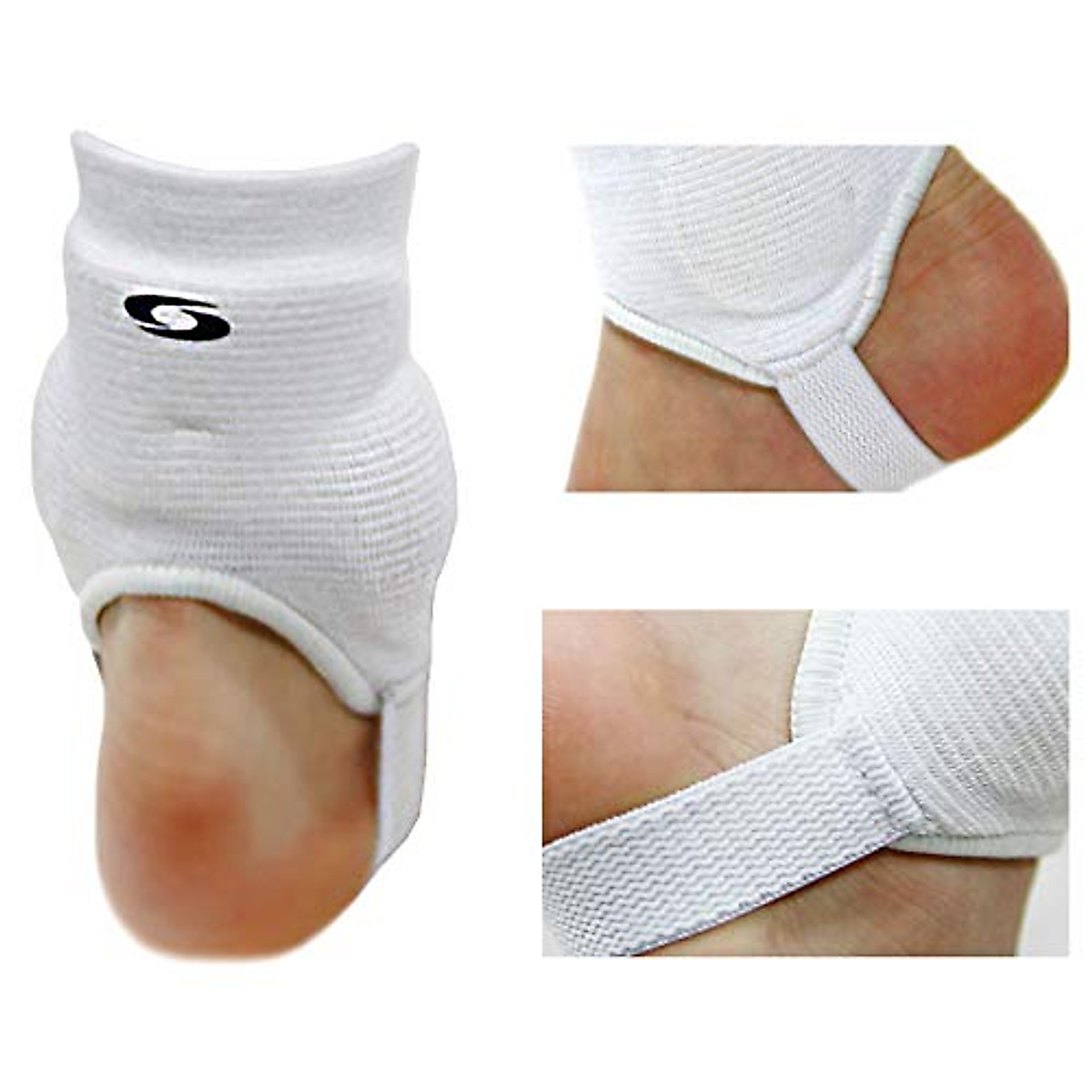 Ankle guards (x 1 Pair Shield Protector Dual Sided Pads for Soccer Football (White Color)