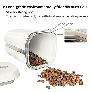 evacu Automatic Vacuum Coffee Canister & Food Storage Container,One-Button Operation Coffee Containers for Coffee Beans,Smart Detection of Vacuum Environment Inside the Canister to Keep Food Fresh-1L
