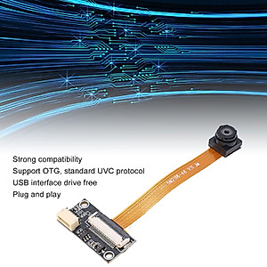 Camera Module, 5MP USB Interface Free Driver Automatic Focusing Performance Stable Video Network Camera Board Black