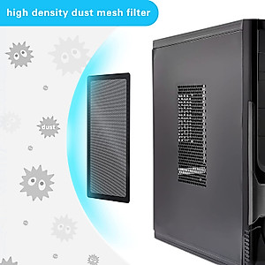 4 Pieces 240 x 120 mm Magnetic Frame PC Cooler Filter, PC Fan Dust Filter Magnetic Frame, Dustproof PVC Cover Computer Fan Grills, Dust Filter for Computer Cooler Fan (Black)