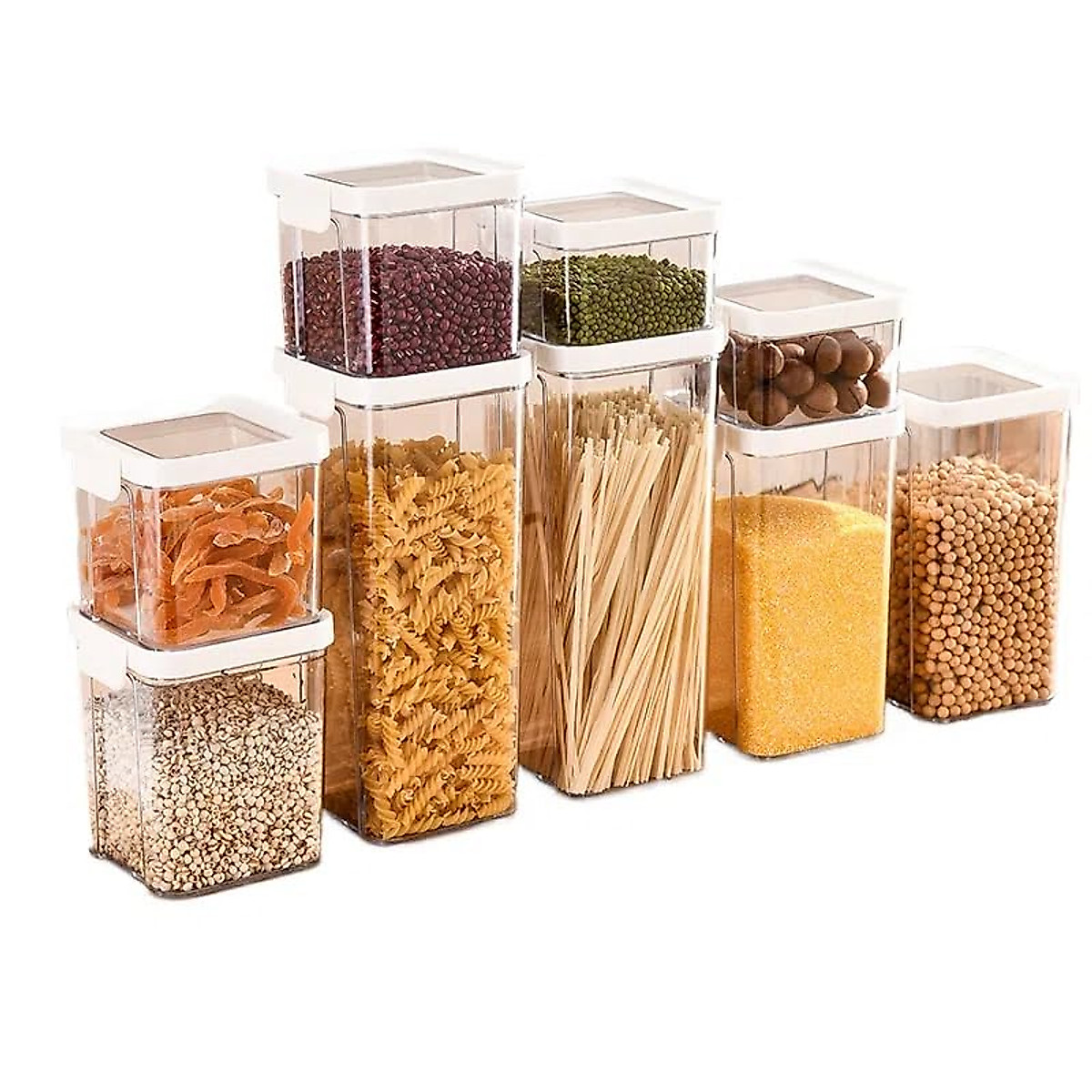 Maggiemiss Multifunctional Sealed Food Storage Tank-Durable and Stackable,Suitable for a Variety of Scenarios,Environmentally Friendly and Reusable (white cover-1300ml)