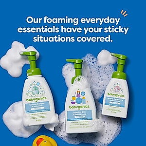 Babyganics Baby Shampoo + Body Wash Pump Bottle, Fragrance Free, 16oz, 3 Pack