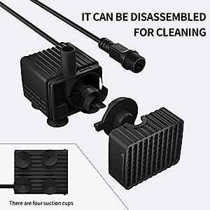 ERAARK Replaced Ultra Quiet 50GPH Water Pump 190 L/H 1W for ERAARK Aquarium Smart Fish Tank