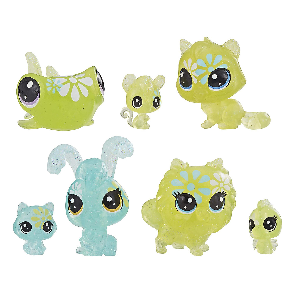 Littlest Pet Shop Petal Party Daisy Collection, 7 Pets, Part of The Lps Petal Party Collection