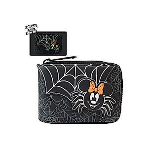 Loungefly Minnie Mouse Spider Glow Accordion Faux Leather Wallet
