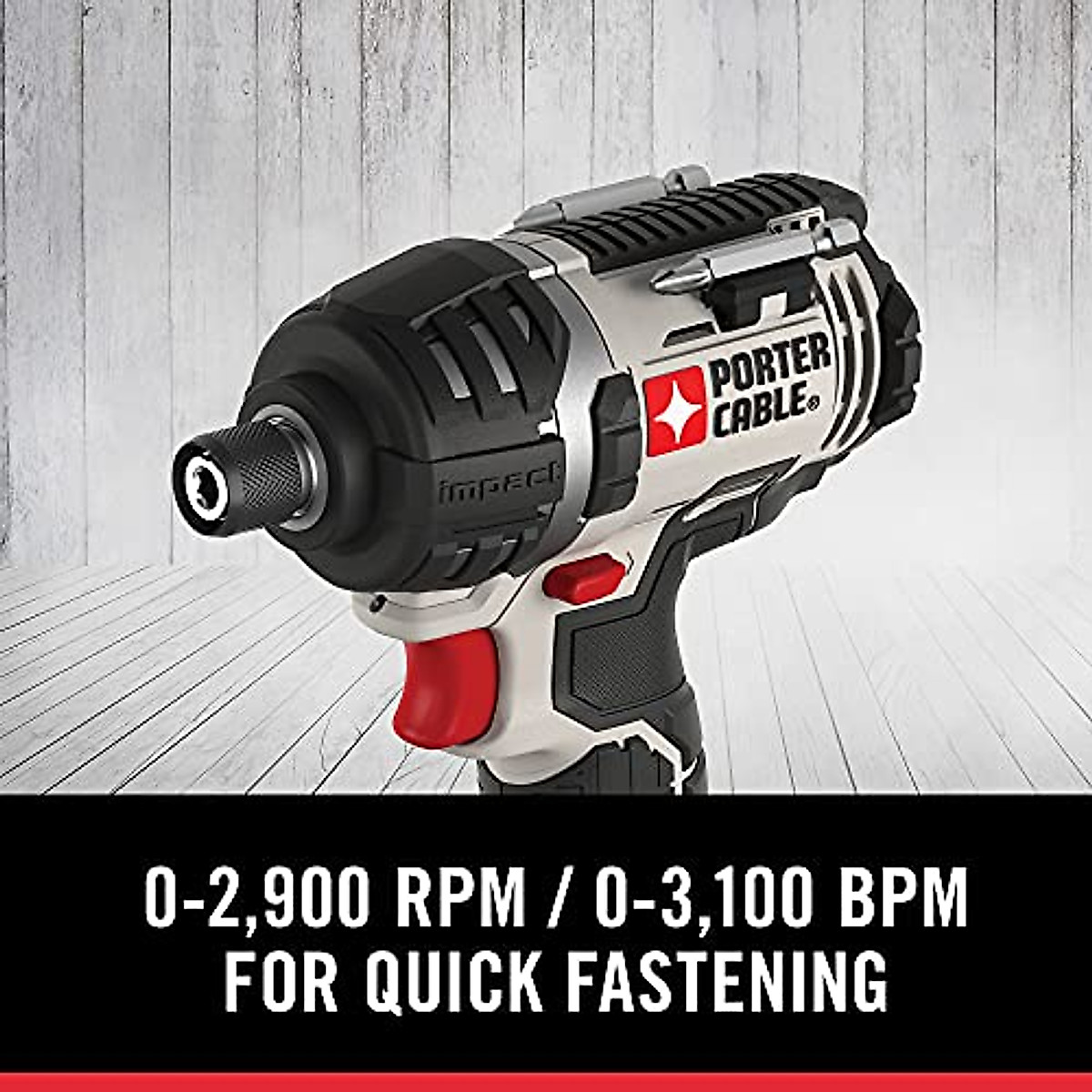 PORTER-CABLE 20V MAX* Impact Driver Kit, Cordless, 1/4-Inch (PCCK640LB)