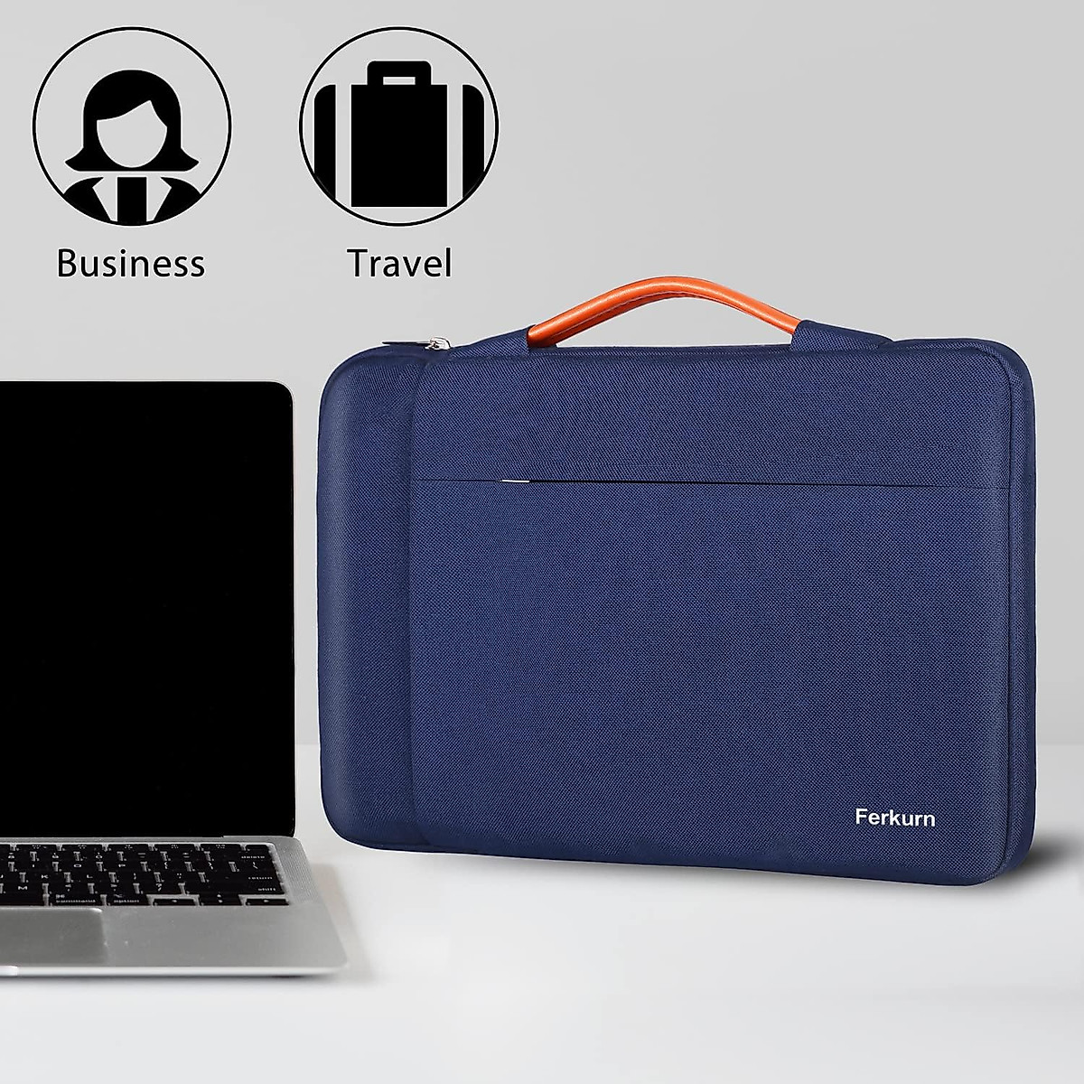 Ferkurn Laptop Case Bag Chromebook Case Sleeve for MacBook Air/Pro, Dell Inspiron, ASUS Zenbook, HP Pavilion, Lenovo IdeaPad, Samsung Chromebook, Acer, Computer Carrying Bag Cover, Blue, 11 Inch