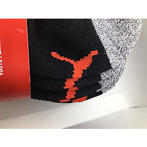 PUMA Mens No Show Low Cut Moisture Control Sport Socks (Shoe Size 7-11) - Black - 12 Pack