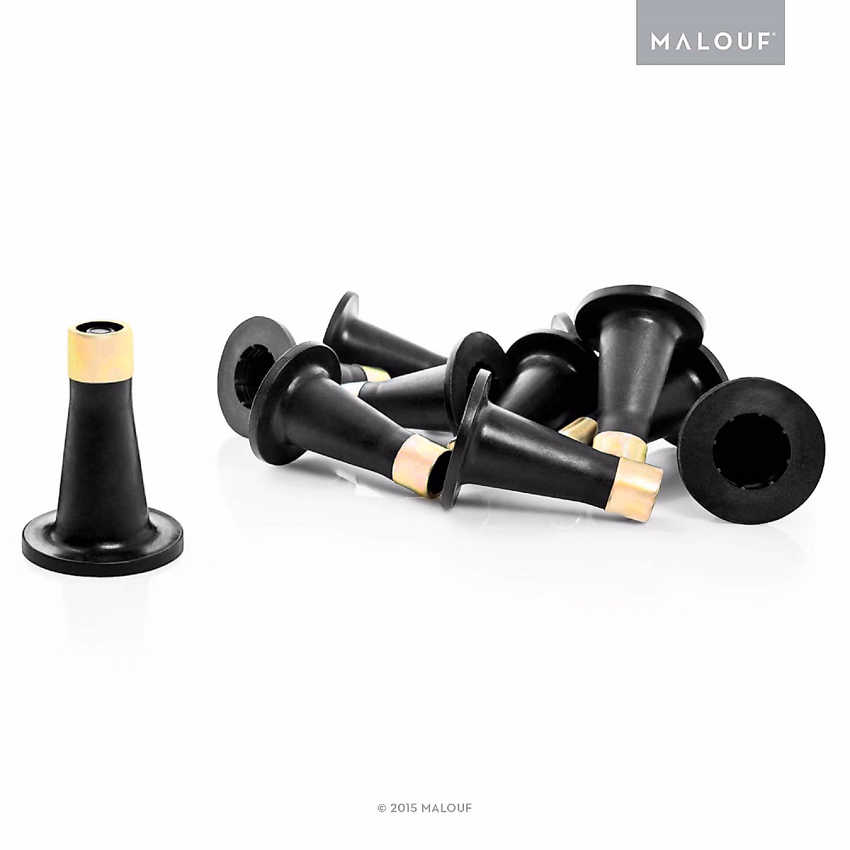 MALOUF Structures Set of 4 Bed Frame Replacement Glides, Black