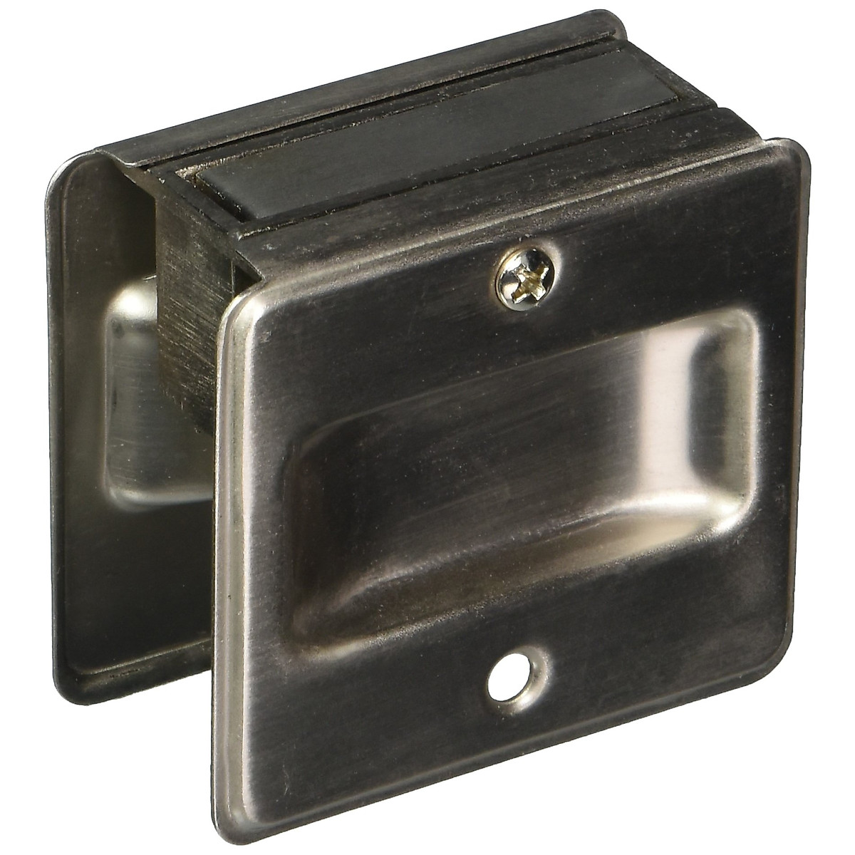 Schlage 990 1-3/4-Inch x 2-1/4-Inch Sliding Pocket Door Pull, Satin Nickel