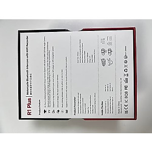 FreedConn Motorcycle Helmet Headset with Camera R1plus Bluetooth Intercom 1000M 6 Riders Waterproof Wireless FM Radio Communication Systems for Most Helmets