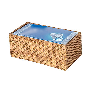 Kouboo Loma Rectangular Rattan Tissue Box Cover (Brown)