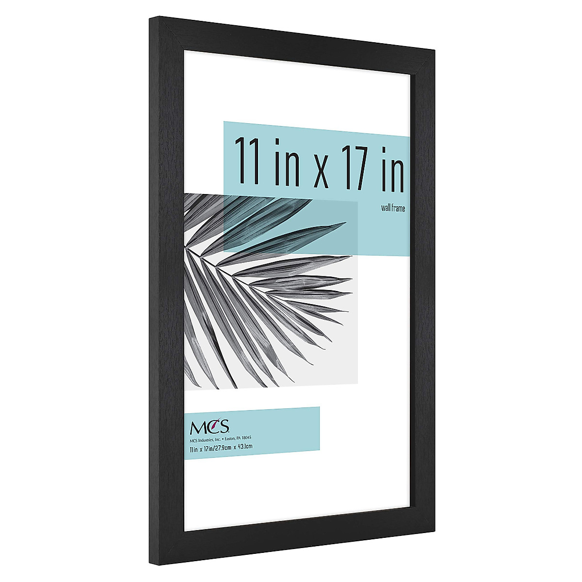 MCS Studio Gallery 11x17 Picture Frame Black Woodgrain, Rectangle Photo Frame for Photos, Posters & Art Prints (2-Pack)