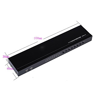 RIJER 8 Port Smart KVM Switch Manual Key Press VGA USB Remote Extension Switcher Console with Original Cable 801UK-L