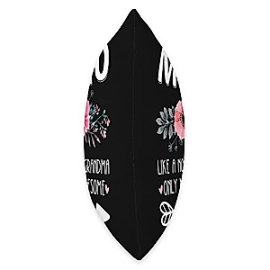 FAMILY 365 Momo Like A Normal Grandma Only More Awesome Art Flower Throw Pillow, 18x18, Multicolor