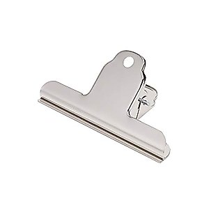 4 Inch Large Bull Paper Clips, Coideal 10 Pack Silver Metal File Money Binder Clip Clamps for Home Office School Supplies (Square)