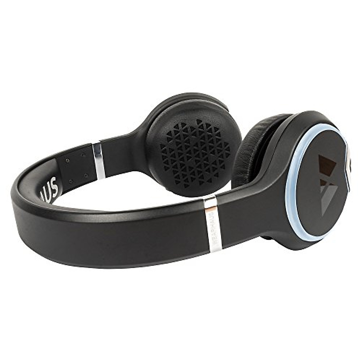 Wearhaus Arc On-Ear Bluetooth Headphones with Wireless Music Sharing, Customizable Color Ring, Touch Controls, Spotify Apple Music Integrated iPhone Android App - Black