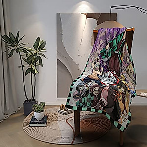 jopnloie Anime Blanket Flannel Fleece Warm Throw Blanket Couch Sofa Bed Living Room Blanket for Kids Adults 60&quot;X50&quot;