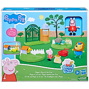 Peppa Pig Toys Peppa's Day at The Zoo Playset, 2 Figures and 6 Themed Accessories, 3-Inch Scale Preschool Toy for Kids Ages 3 and Up