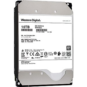 HGST WD Ultrastar DC HC510 10TB 7200 RPM SATA 6Gb/s 3.5" Helium Platform Enterprise Hard Disk Drive - HUH721010ALE604 (0F27606)