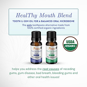 OraWellness Healthy Mouth Blend Organic Toothpaste & Mouthwash Alternative Tooth Oil, Natural Mouth Rinse for Healthy Teeth & Gums for Women, Men and Kids, Pack of 1