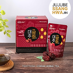 KWANGDONG Ssang Hwa Jin - Korean Traditional Herbal Tea for Strong Immune Support, Natural Sustained Energy Boost, Digestive Health, Promotes Vitality and Cold Relief, Jujube 10P
