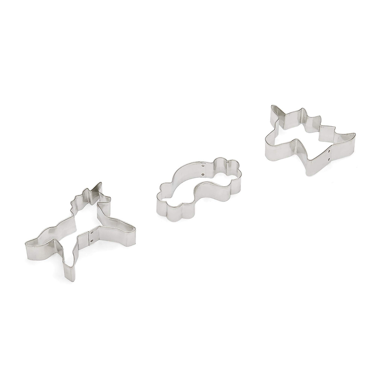 Fox Run Unicorn and Rainbow Cookie Cutters, Set of 3, Stainless Steel