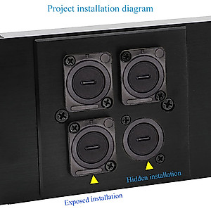 QIANRENON USB C Panel Mount Adapter Coupler USB C Female to Type C Female Panel Fixed Pass Through Module Converter Data Transmission Adapter for Audio Video Network Industrial Equipment
