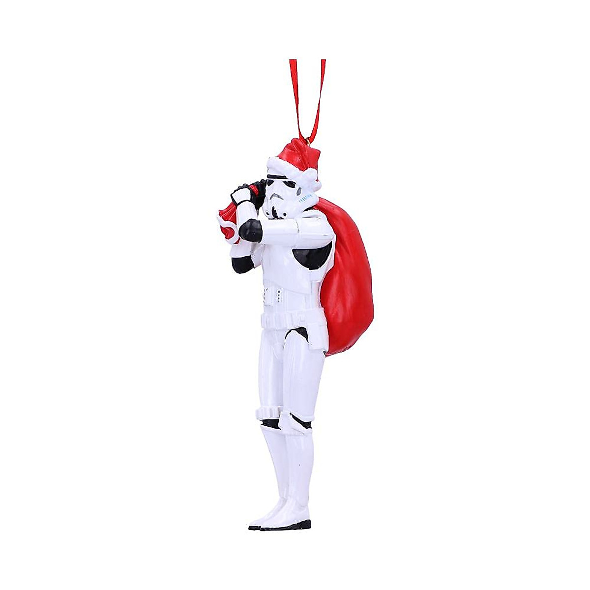 Nemesis Now Stormtrooper Santa Sack Hanging Ornament 13cm, Resin, White, Officially Licensed Stormtrooper Merchandise, Christmas Decoration, Cast in The Finest Resin, Expertly Hand-Painted
