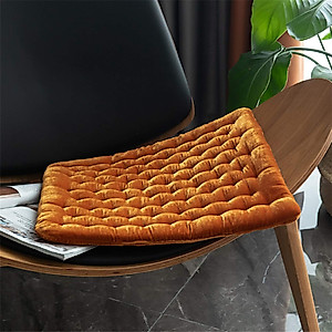 Emerald Velvet Sofa Decor Cushion, French Mattress Cushion for Rocking Chair, Floor Velvet Seat Pad 17 Inches (Emerald)