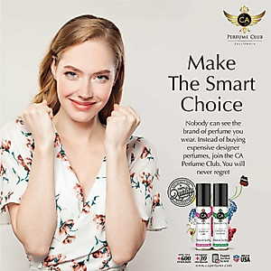 CA Perfume Impression of Sandal 333 For Men Replica Fragrance Body Oil Dupes Alcohol-Free Essential Aromatherapy Sample Travel Size Concentrated Long Lasting Attar Roll-On 0.3 Fl Oz-X2