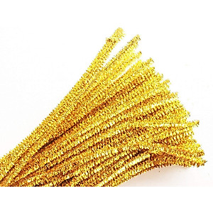 IVYRISE 200 Pieces Gold Chenille Stems Valentine Day Handmade Decoration for DIY Art Creative Crafts