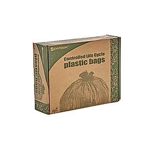 STOUT by Envision G3340E11 Controlled Life-Cycle Plastic Bags, 33" x 40", 33 gal capacity, 1.10 mil thickness, Green (Pack of 40)