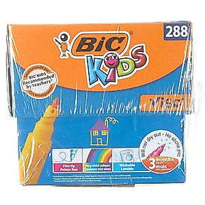 BIC Kids Visa Felt Pens - Assorted Colours, Classpack of 288
