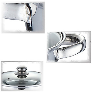 Nadalan Small Stainless Steel Hot Pot Light Cookware Shabu 11in Shabu