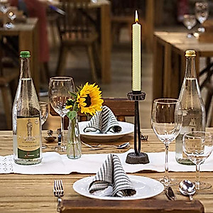 100% Pure Beeswax Taper Candles, 8 Pack 8 Inch Smokeless Dripless Wax Candles, Handmade Beeswax Candle for Home Gift Ideas, Chrismas Candles, Halloween Candles for Decoration (Classical-4 Pair)