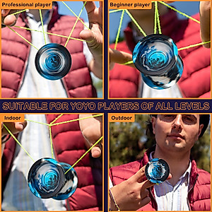 WATIEOBOO WA-01 Dual-Mode Metal Yo-Yo - Beginner Friendly Responsive System for Kids & Unresponsive Trick Yoyo for Adults, Competition-Ready with Gloves, Case & 10 Strings