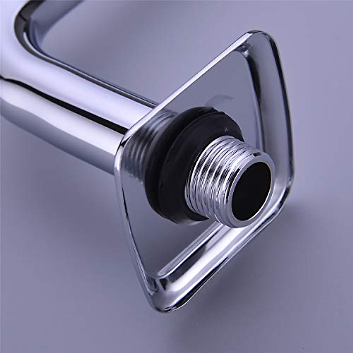 TRUSTMI 13 Inch Shower Arm with Flange S Shape Shower Head High Rise Extension Replacement Pipe, Stainless Steel, Chrome