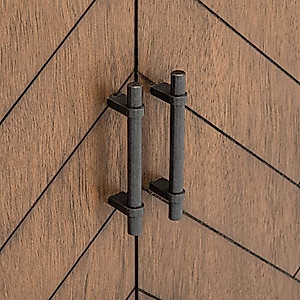 Safavieh Home Collection Peyton Brown 2-Door 2-Shelf Storage Buffet Sideboard Table (Fully Assembled)