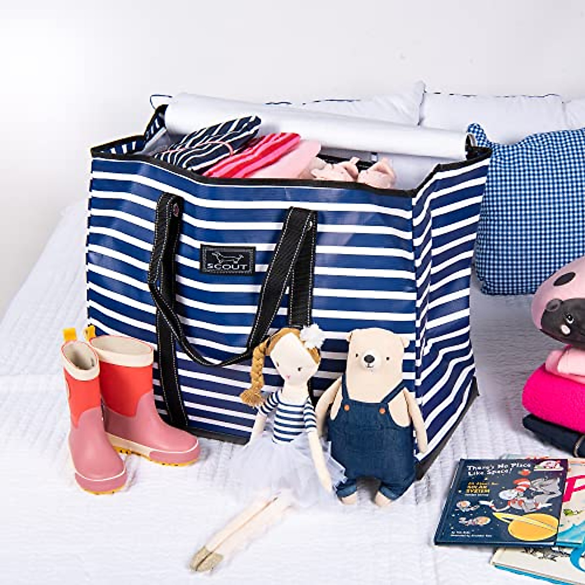 SCOUT 4 Boys Extra Large Beach Bag for Women - Waterproof Beach Tote with Zipper Closure and Handles - Utility Tote Bags