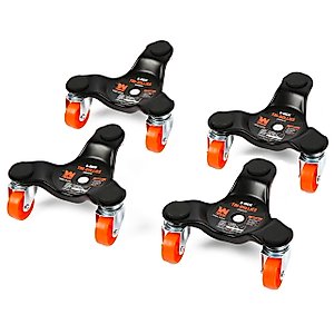 WEN DL6165 6-Inch 165-Pound Capacity Furniture Moving Tri-Dolly Set (4 Pack) , Black