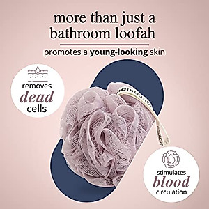 MainBasics Bath Shower Loofah Sponge Pouf Body Wash Scrubber (Set of 3)