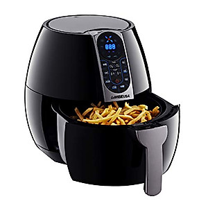 GoWISE USA 3.7-Quart Programmable Air Fryer with 8 Cook Presets, GW22638 - Black