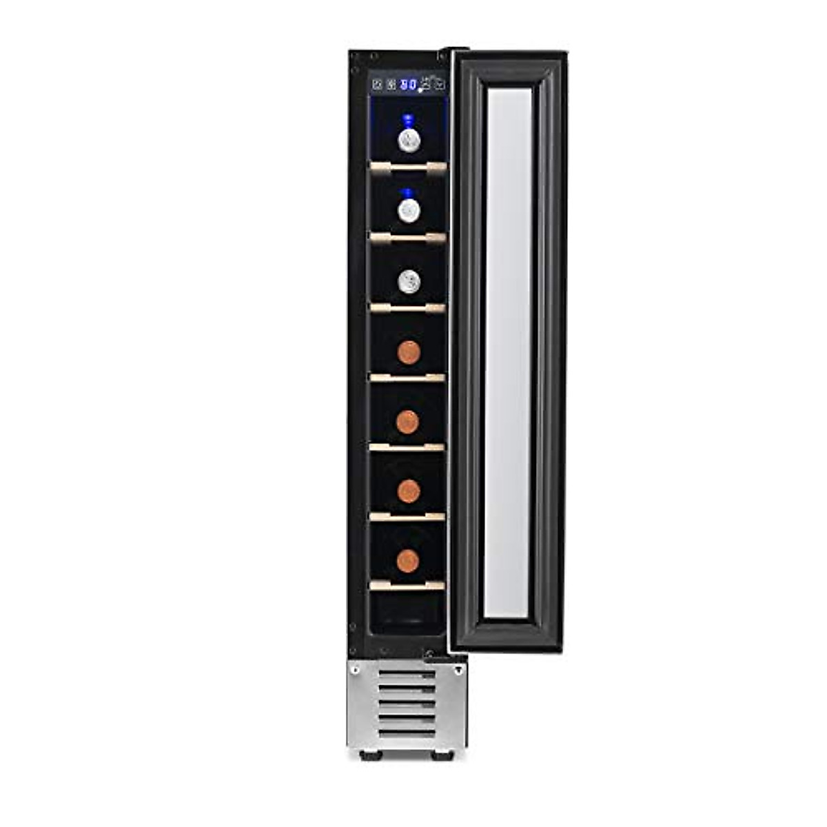 NewAir 6" Built-In 7 Bottle Wine Fridge, Stainless Steel