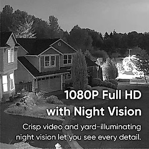 WYZE Cam Outdoor Starter Bundle (Includes Base Station and 1 Camera), 1080p HD Indoor/Outdoor Wire-Free Smart Home Camera with Night Vision, 2-Way Audio, Compatible with Alexa, White (Renewed)