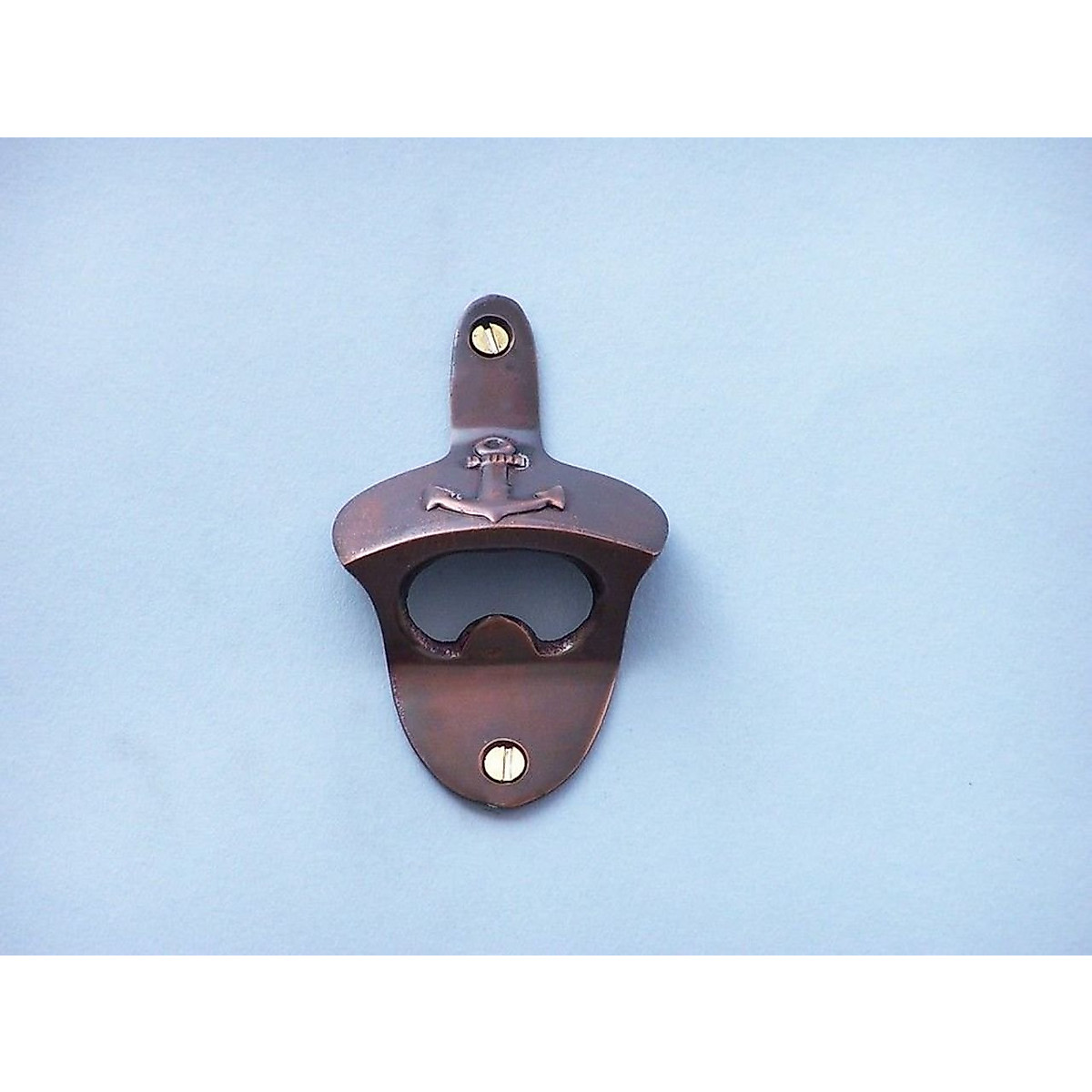 Hampton Nautical MC-2101AC Antique Copper Wall Mounted Anchor Bottle Opener 3" Nautical Home Decoration
