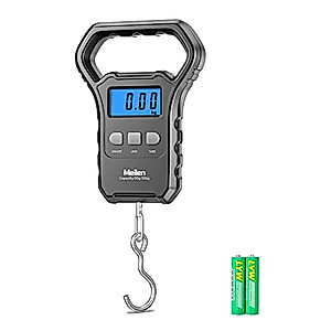 Fish Scale, Meilen 110lb/50kg Luggage Scale Hanging Scale Fishing Scale with Backlit LCD Display, Luggage Scales for Suitcase with Large Handle, Digital Postal Scale Fishing Gifts for Men